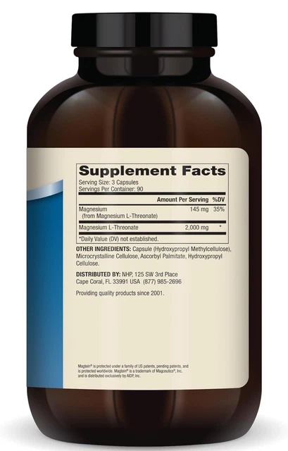 DR. MERCOLA MAGNESIUM L-Threonate Dietary Supplement - 270 Capsules ...