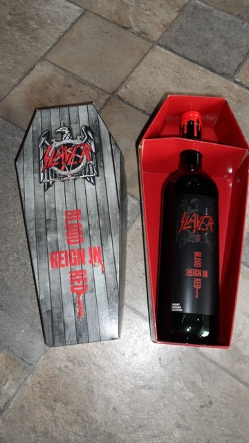 SLAYER REIGN IN Blood Red Wine with coffin box - Bottle FULL - NEW ...
