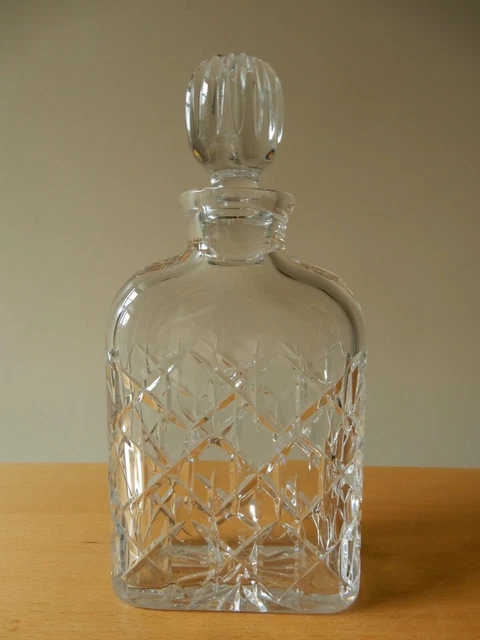 RARE, MODERN, ATLANTIS, Crystal, Desk Flask, Whiskey Decanter with ...