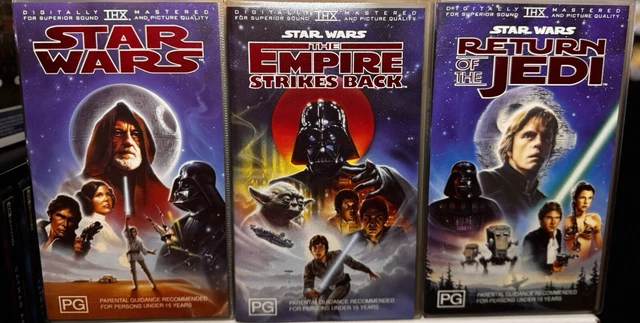 STAR WARS ORIGINAL TRILOGY VHS 1995 CBS/FOX Australian Release CLAM ...