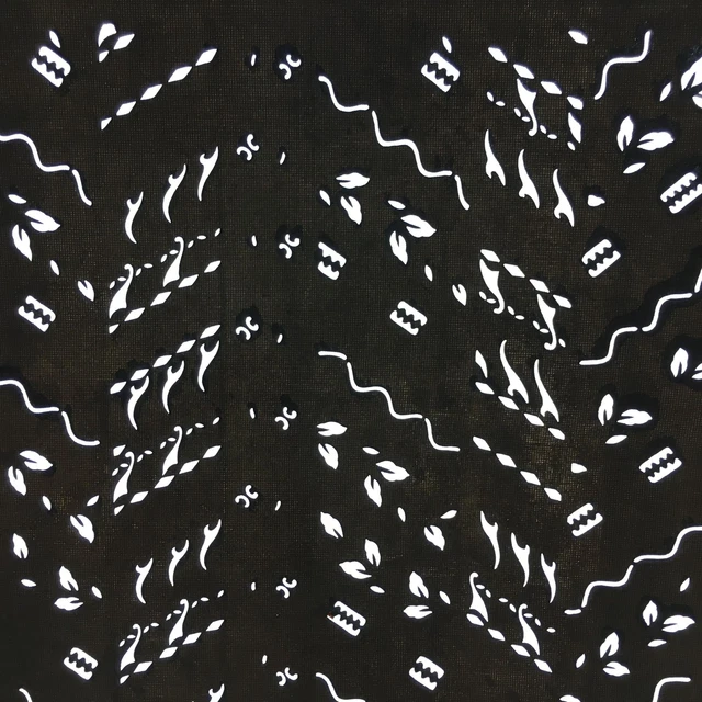 ANTIQUE JAPANESE KATAGAMI Paper Kimono Stencil Katazome Design Wavy ...