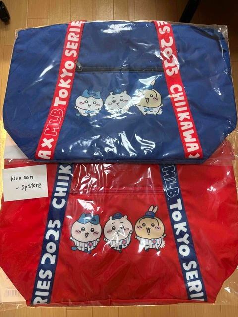 CHIIKAWA MLB TOKYO 2025 Dodgers Cubs Hachiware Usagi Tote Bag SET from ...