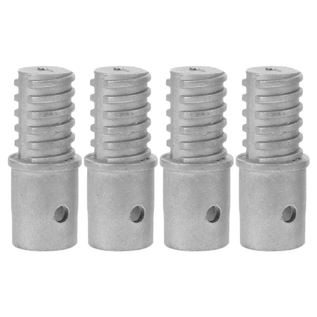 4 STÜCK VERLÄNGERUNGSSTANGEN-ADAPTERSPITZEN – Besenstiel-Gewindespitze ...