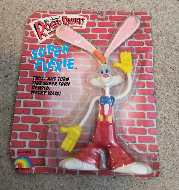 WHO FRAMED ROGER Rabbit Super Flexie 1988 LJN Vintage Figure Large Some ...