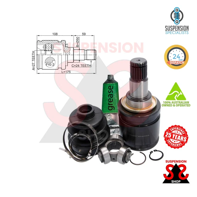TRANSMISSION SIDED CV Joint Kit, Drive Shaft Suit TOYOTA Noah / Voxy 2.0 $172.24 - PicClick AU