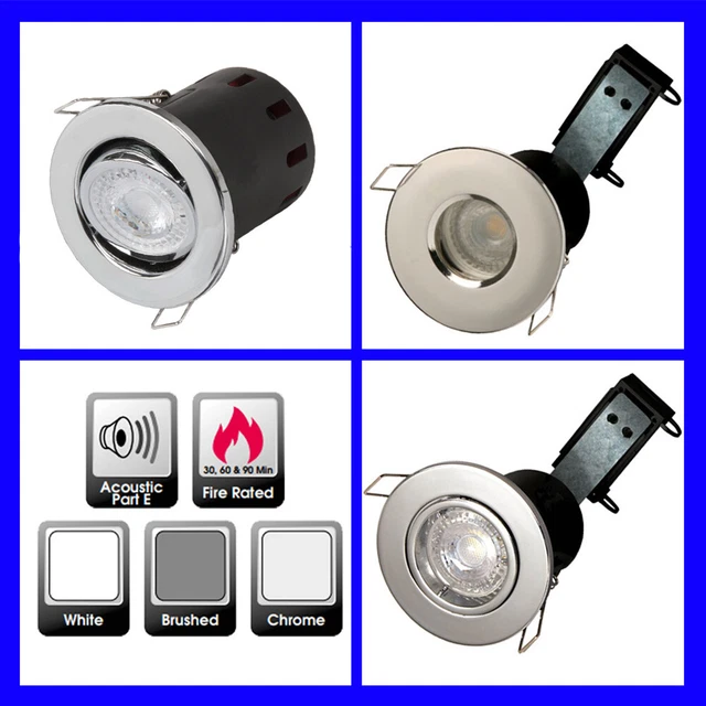 20X LED DOWNLIGHT Ceiling IP65 7W Fire Rated All Rooms Bathroom ...