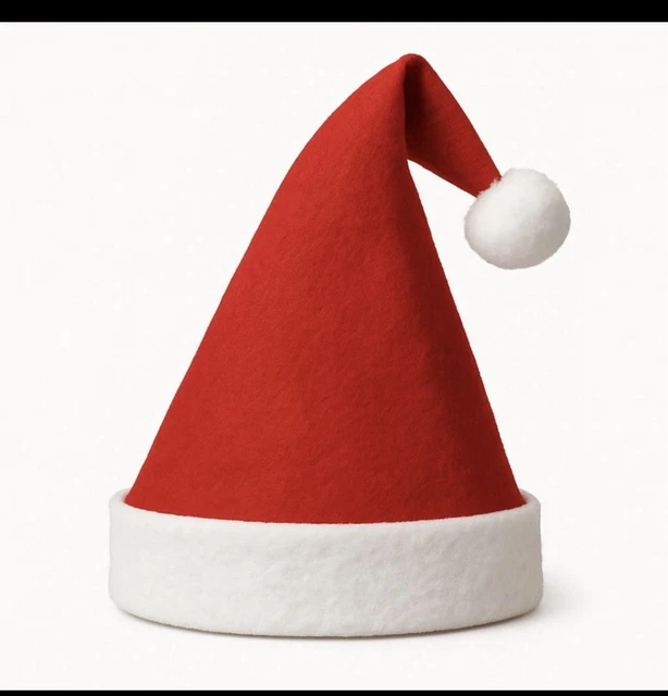 CHRISTMAS SANTA HATS Bulk Pack 4 pack Adult Xmas Party Fancy Dress ...