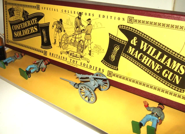 BRITAINS 8883, ACW Confederate Williams Machine Gun & 3 Crew Soldiers ...