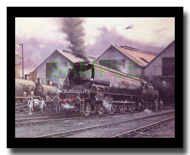 EX-SR WEST COUNTRY 34105 Swanage ready for Waterloo framed picture ...