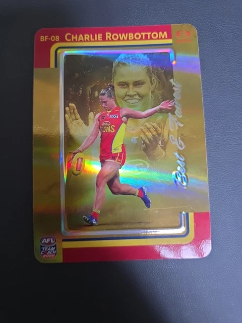 2025 AFLW TEAMCOACH Gold Best & Fairest Gold Coast Charlie Rowbottom BF ...