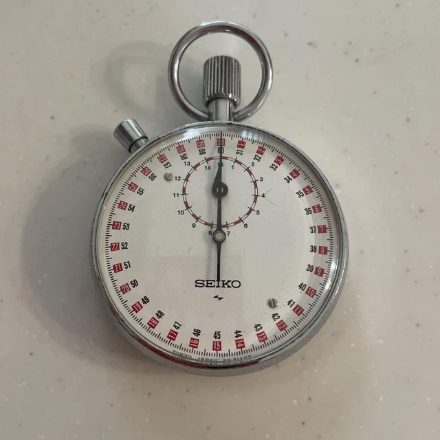 1960S VINTAGE SEIKO Stopwatch ACRP 88-5020 Mechanical White Classic ...