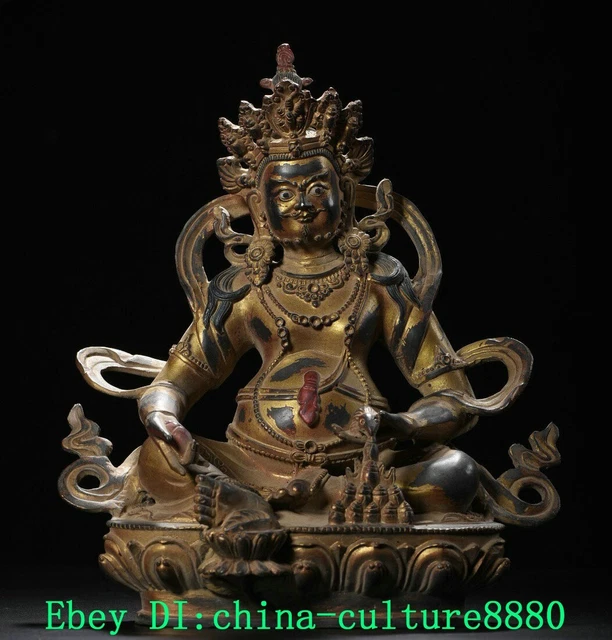 VIEUX BOUDDHISME TIBÉTAIN cuivre doré jaune Champa Mammon rat EUR 384,00 - PicClick FR