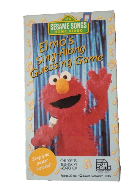 ELMOS SING-ALONG GUESSING Game Vhs Kids Vintage £8.50 - PicClick UK