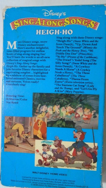 5 VHS DISNEY Family Sing Along Songs Heigh-Ho Small World Mulan Cinderella Dumbo £31.50 ...