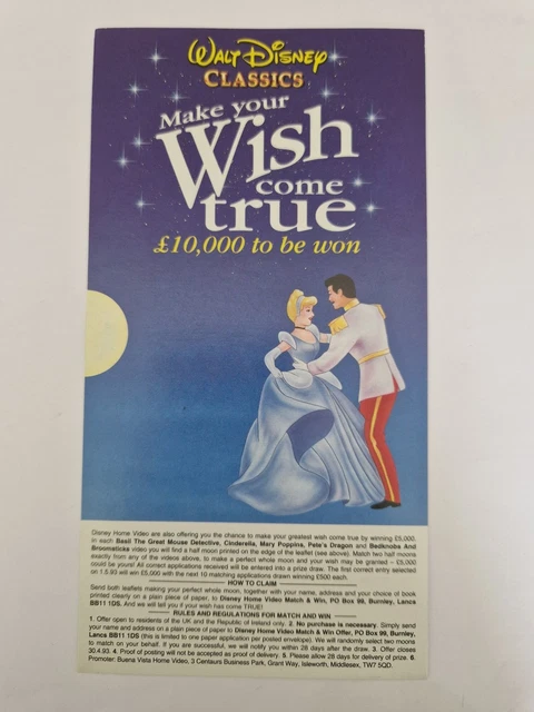 WALT DISNEY CLASSICS Hardback Story Book Leaflet / Flyer #W1166 £0.99 ...