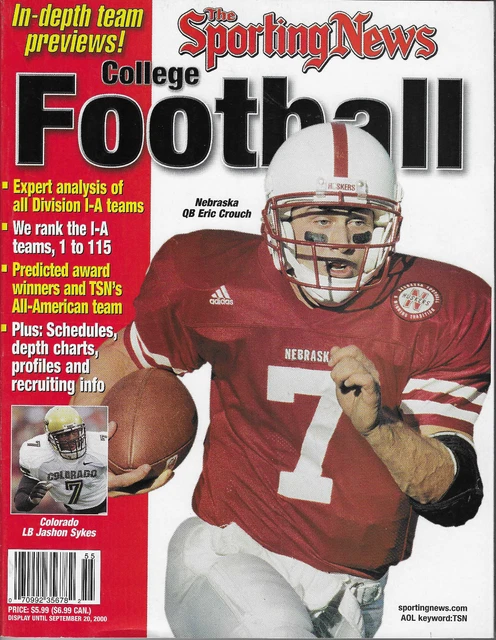SPORTING NEWS COLLEGE Football Series 5 2000 Eric Couch Nebraska Corn ...