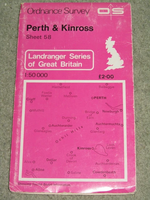 OS ORDNANCE SURVEY Landranger Map Sheet 58 Perth & Kinross - 1979 £1.79 ...