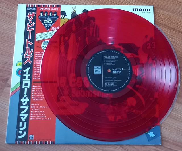 THE BEATLES YELLOW Submarine VINYLE ROUGE LP MONO JAPON 1986 ODEON EAS ...