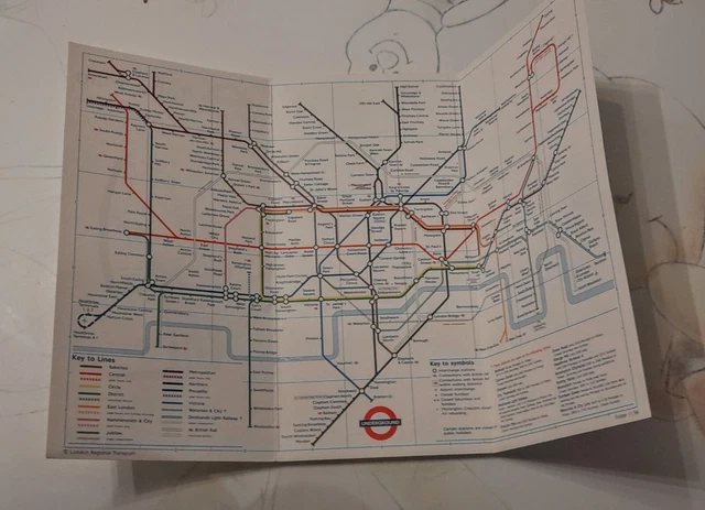 LONDON UNDERGROUND POCKET Tube Map - January 1995 £8.00 - PicClick UK