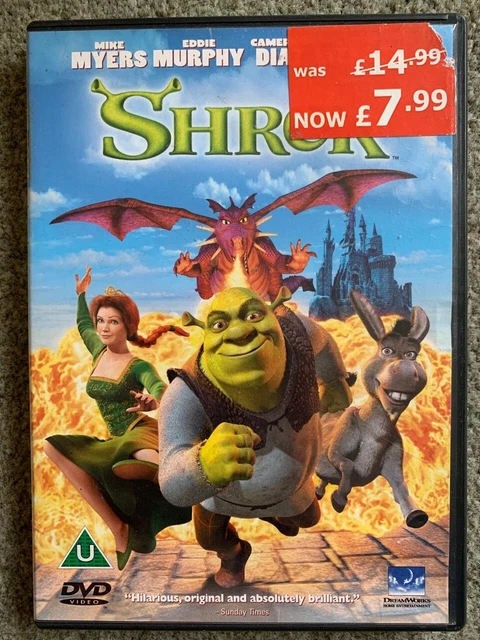 SHREK (DVD, 2001) New bonus features. Mike Myers, Cameron Diaz, Eddie ...