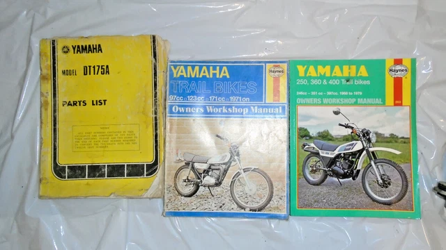 YAMAHA DT175 DT175A/DT175B Parts List Manual Catalogue & Haynes Manuals ...