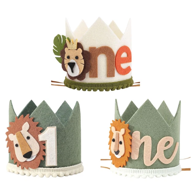 LION 1ST BIRTHDAY Crown for Theme Party Prop Role Play Masquerade Stage ...