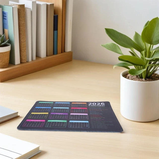 MOUSE PAD CALENDAR: 2026 Mouse Pad - 2026 Holiday Desk Calendar ...