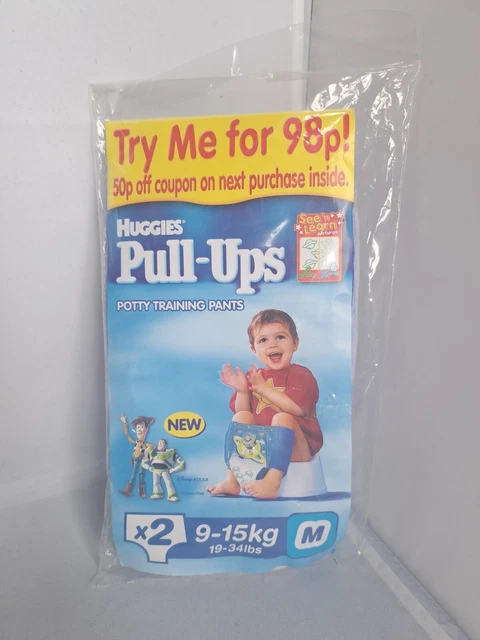 VINTAGE HUGGIES PULL-UPS M Sample 2005 £15.00 - PicClick UK