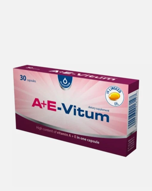 A+E-VITUM VITAMINS HEALTHY Skin Vision Immunity 30x Capsules vitamin a ...