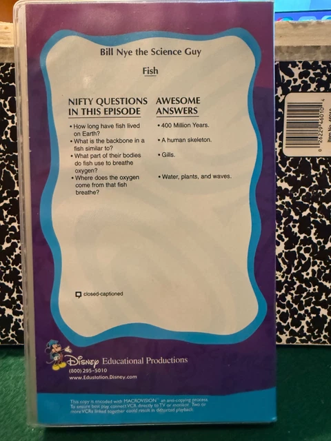 BILL NYE THE Science Guy Fish Disney VHS $20.71 - PicClick CA