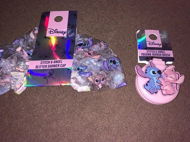 DISNEY STITCH SHOWER cap and compact brush/mirror set New £8.00 ...