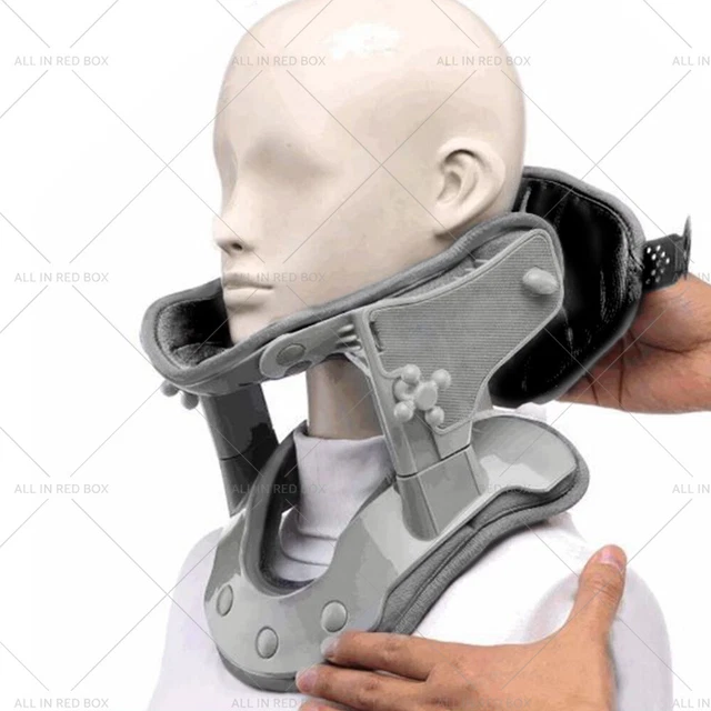 CERVICAL NECK TRACTION Device Neck Brace Collar Stretcher Pain Relief ...