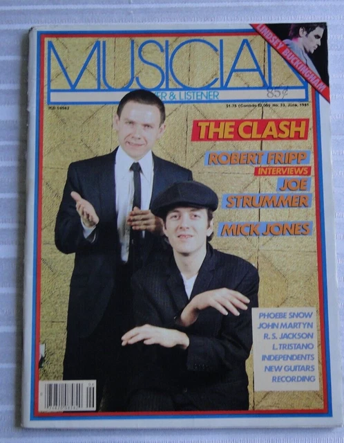 VINTAGE MAGAZINE MUSICIAN 1981 The Clash Robert Fripp Joe Strummer Mick ...