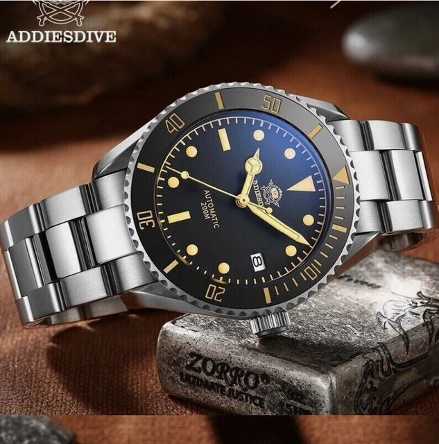 ADDIESDIVE AD2101 AUTOMATIC Seiko NH35A Sapphire Lumed ceramic dial ...