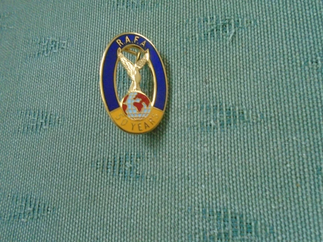 RAF ROYAL AIR Force Association Rafa - 50 Years Enamel Lapel Badge £5. ...