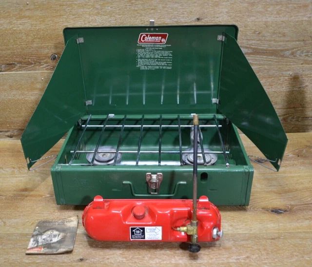 VINTAGE COLEMAN CAMP Stove, Model 425F 2 Burner 1983 GREAT Condition £57.21 - PicClick UK