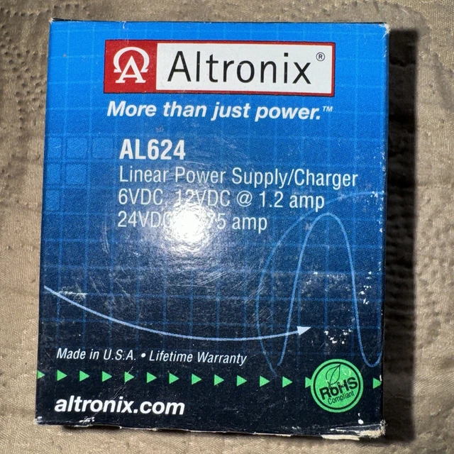 ALTRONIX AL624 LINEAR power supply/charger Single Output, 6/12/24VDC ...