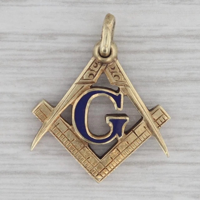 ANTIQUE MASONIC PENDANT Fob Square Compass Blue Lodge 14k Gold $329.99 ...