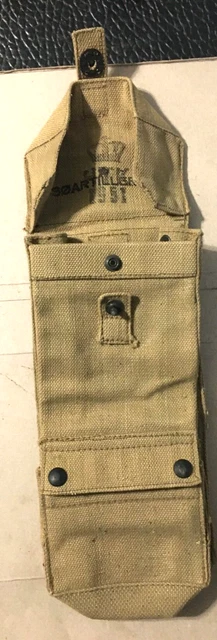 VINTAGE 1951 DANISH Army M50 Post WW2 Webbing Pouch Pattern Webbing ...