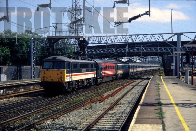 35MM SLIDE BR British Rail Electric Loco Class 87 87010 Stafford 1998 ...