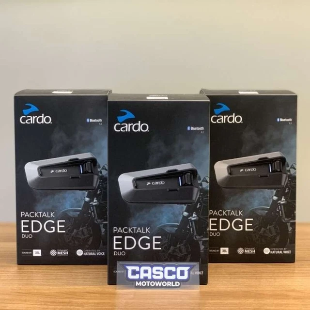 Cardo Packtalk Edge Dual Bluetooth Motorcycle Communication System Duo Pack 89598 Picclick Au