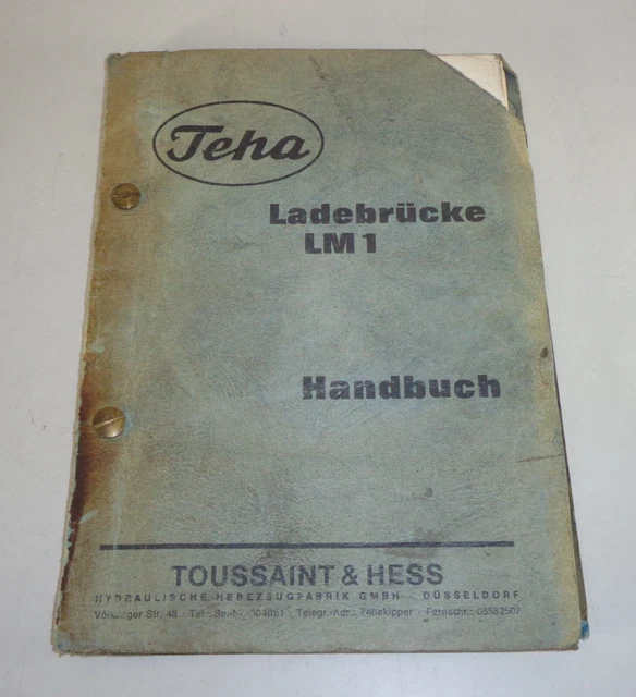 INSTRUCCIONES SERVICIO/CATÁLOGO DE Piezas Teha Ladebrücke Lm 1 Stand 02 ...