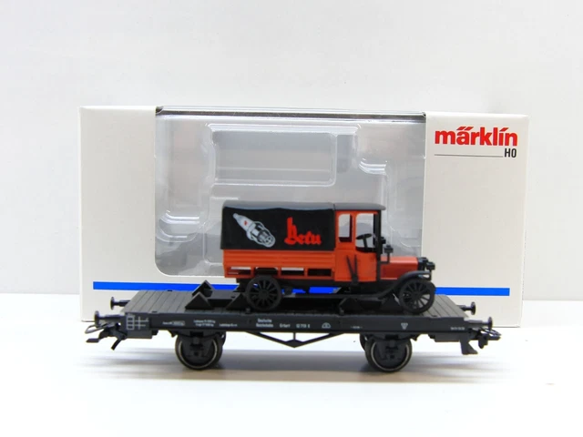 MÄRKLIN H0 46841 Flachwagen beladen mit Betu LKW, DRG, AC, NEU in OVP#29442 EUR 26,90 - PicClick DE