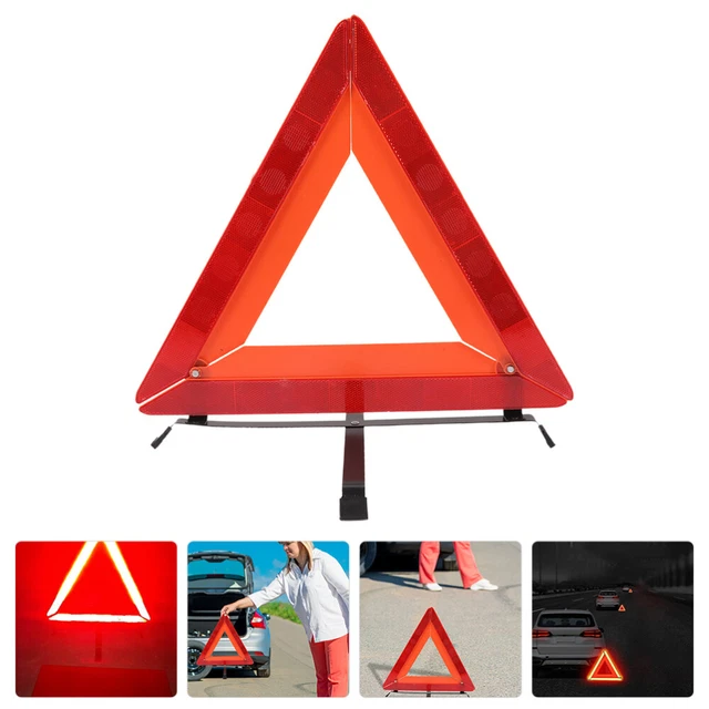 EMERGENCY TRIANGLE WARNING Safety Kit Roadside Triangles Car Sign £18. ...