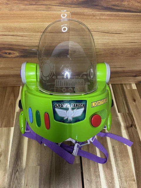 DISNEY TOY STORY Buzz Lightyear Space Ranger Jet Pack Helmet Lights ...