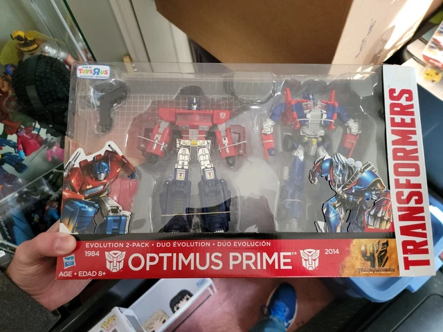 TRANSFORMERS AOE EVOLUTION optimus prime toys r us exclusive 1984 2014 ...
