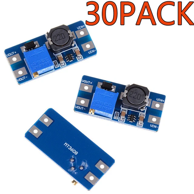 30PCS DC-DC STEP Up Converter MT3608 Booster Power Supply Module Boost ...