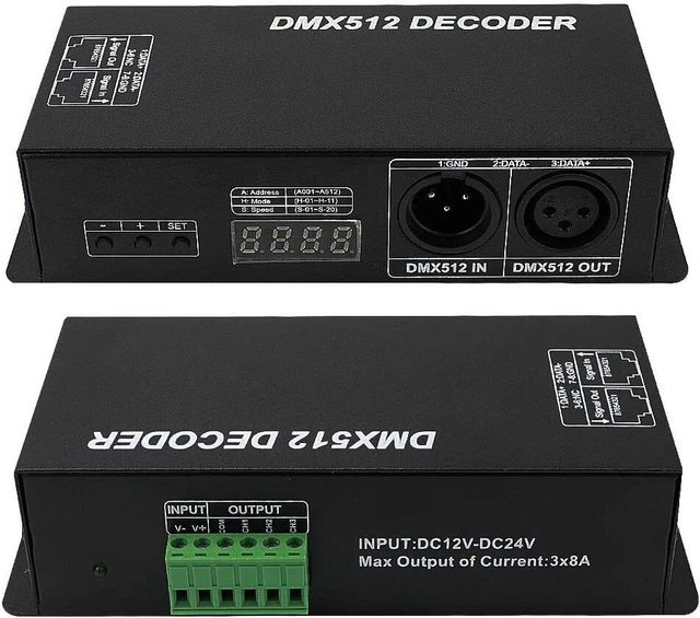 DMX 512 DIGITAL Display Decoder Dimming Driver DMX512 Controller for ...