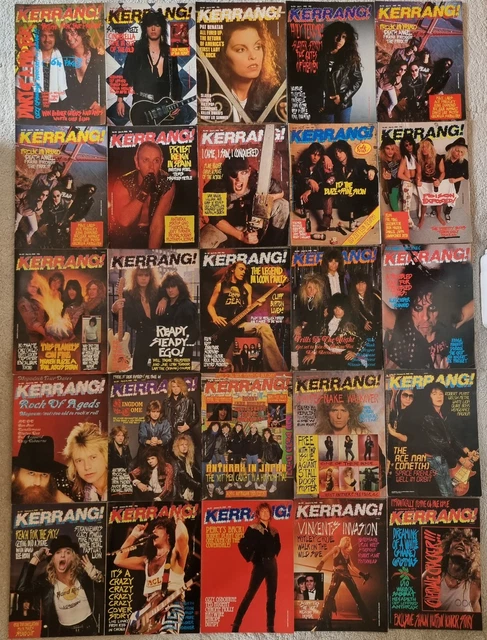 KERRANG VINTAGE X 76 1985-1988 HUGE POSTER'S/STICKER BOOK & STICKERS ...