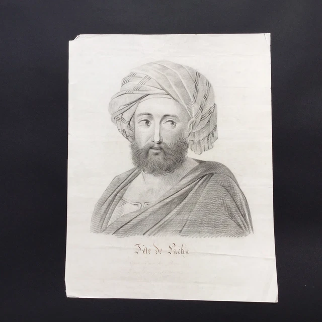 GRAND DESSIN ORIGINAL TETE DE PACHA - 1er Empire Début XIXè Napoleonic ...